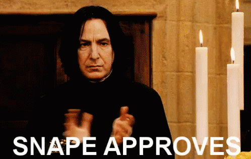 Severus Snape Approves GIF | GIFDB.com