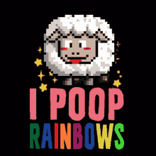 Sheep Pooping Rainbow Fun Art GIF | GIFDB.com