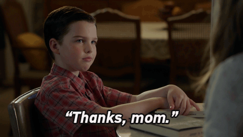 Sheldon Thanks, Mom GIF | GIFDB.com