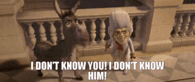 Shrek Donkey I Don’t Know You Quote GIF | GIFDB.com