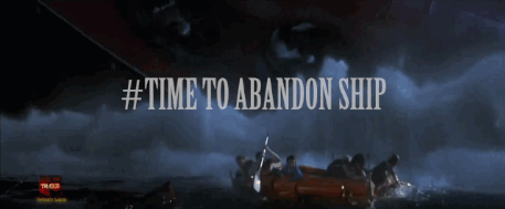 Sinking Boat Abandon Ship Panic Paddling Stormy Sea GIF | GIFDB.com