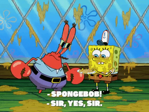 Sir Yes Sir Spongebob Greasy GIF | GIFDB.com
