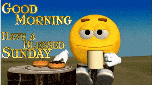 Sleepy Emoji Drinking Sunday Coffee GIF | GIFDB.com