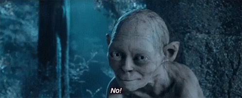 Smeagol Head Shake No GIF | GIFDB.com