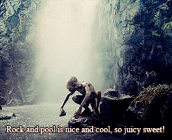 Smeagol Rock And Pool Time GIF | GIFDB.com