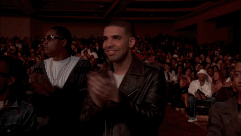 Smiling Drake Clapping In Awards Night GIF | GIFDB.com