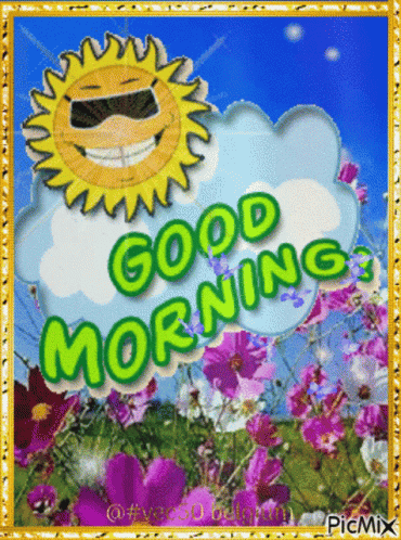 Smiling Sun Shades Monday Good Morning GIF | GIFDB.com