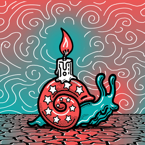 Snail Candle Melting Loop Trance GIF | GIFDB.com