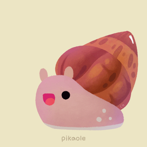 Snail Cute Pink Happy Heart GIF | GIFDB.com