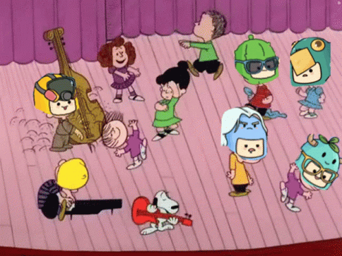 Snoopy Dance With Friends GIF | GIFDB.com