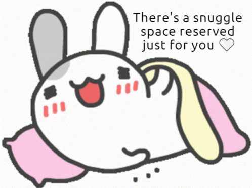 Snuggle Space Reserved Bunny GIF | GIFDB.com