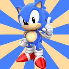 Sonic The Hedgehog Index Finger Standing GIF | GIFDB.com