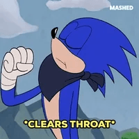 Sonic The Hedgehog Mashed Clears Throat GIF | GIFDB.com