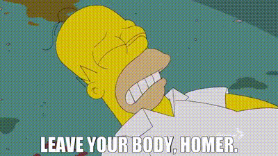 Soul Leaving Body Homer Simpson In Pain GIF | GIFDB.com