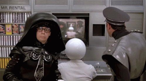 Spaceballs Colonel Sandurz Dark Helmet Huh Confused GIF | GIFDB.com