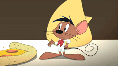 Speedy Gonzales Beside A Pizza GIF | GIFDB.com