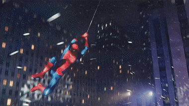 Spiderman Swinging On Building GIF | GIFDB.com