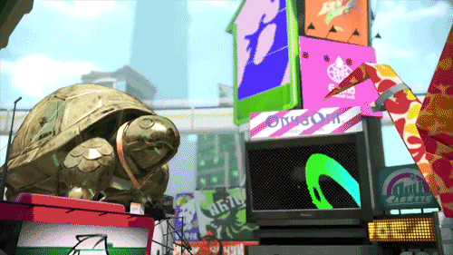 Splatoon Map Billboards Turtle Origami Crane GIF | GIFDB.com