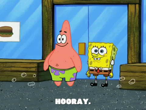 Spongebob And Patrick Hooray GIF | GIFDB.com