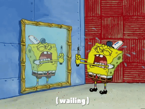 Spongebob Crying Wailing Mirror GIF | GIFDB.com