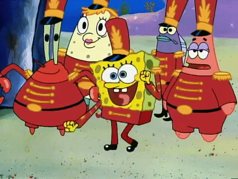 Spongebob Marching Band Dance GIF | GIFDB.com