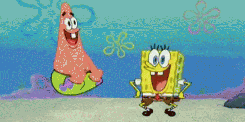 Spongebob Patrick Happy Bounce GIF | GIFDB.com