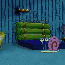 Spongebob Tired Exhausted Kneeling Crawl GIF | GIFDB.com