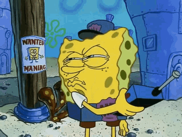 Spongebob Wanted Maniac GIF | GIFDB.com