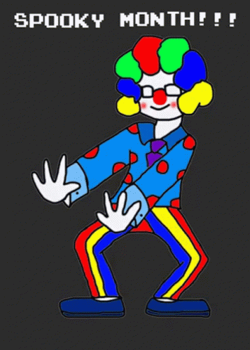 Spooky Month Animated Dancing Clown Meme GIF | GIFDB.com