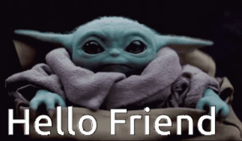 Star Wars Baby Yoda Waves Hello Friend Meme GIF | GIFDB.com
