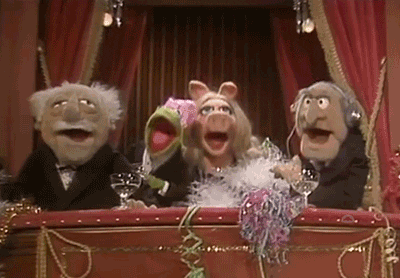 Statler And Waldorf With Muppets Characters GIF | GIFDB.com
