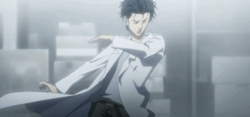 Steins Gate Okabe Funny Poses GIF | GIFDB.com