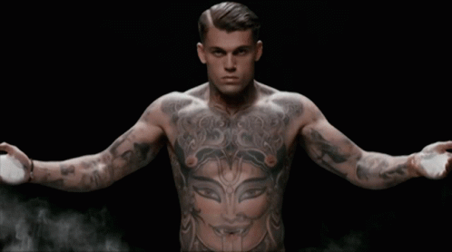 Stephen James Mixing Powders Black White GIF | GIFDB.com