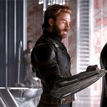 Steve Rogers Captain America Arm Shield Armor GIF | GIFDB.com