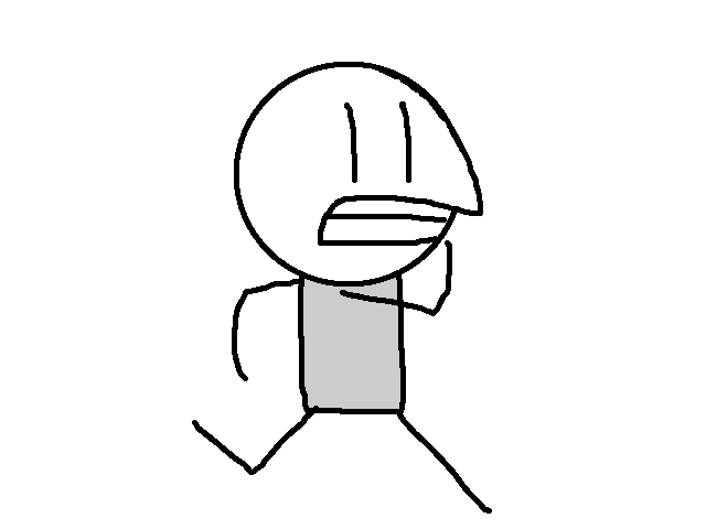 Stick Man Running Away