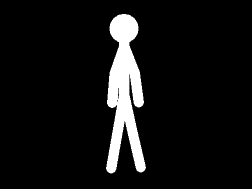 Stickman Waving In Black Background GIF | GIFDB.com
