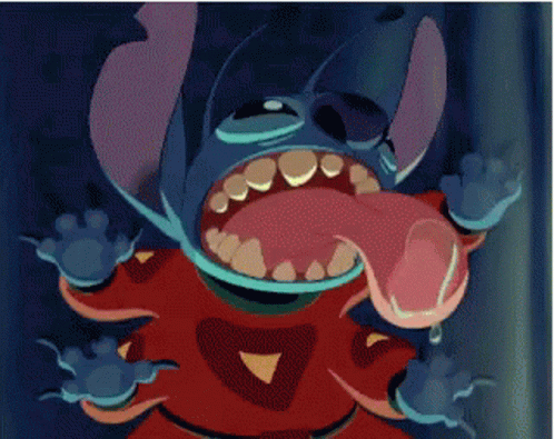 Stitch Drooling In The Mirror GIF | GIFDB.com