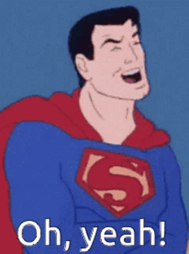 Superman Oh Yeah Laugh GIF | GIFDB.com