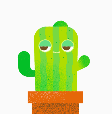 Surprise Shocked Cactus Animation GIF | GIFDB.com