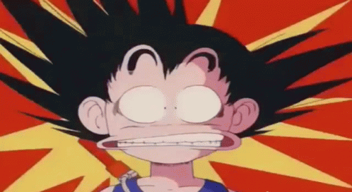 Surprised Young Goku GIF | GIFDB.com