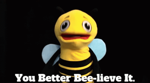 Talking Bee Mascot GIF | GIFDB.com