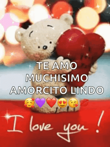 Te Amo I Love You Sparkling Bear Heart GIF | GIFDB.com