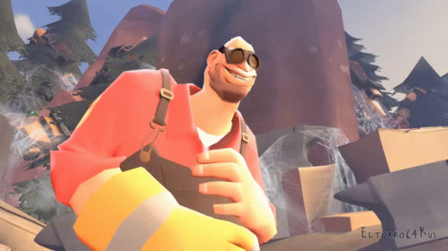 Team Fortress 2 Engineer Close-up Look GIF | GIFDB.com