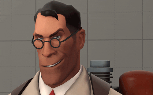 Team Fortress 2 Medic Wavy Eyebrow GIF | GIFDB.com