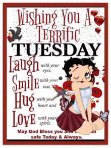 Terrific Tuesday Morning Betty Boop Winking GIF | GIFDB.com