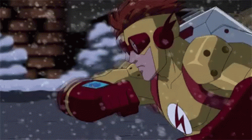 The Flash Running Snow Animated Young Justice GIF | GIFDB.com