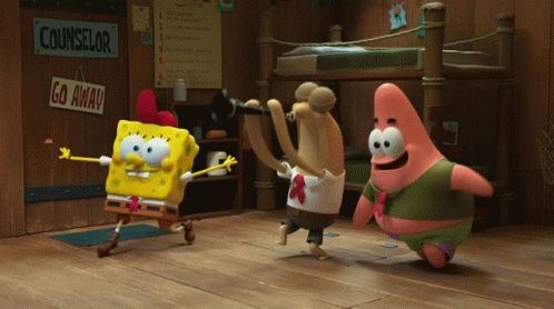 The Movie Friends And Spongebob Dancing GIF | GIFDB.com