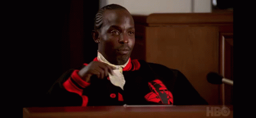The Wire Omar With Necktie Nods GIF | GIFDB.com