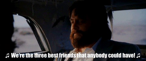 Three Best Friends Song Zach Galifianakis GIF | GIFDB.com