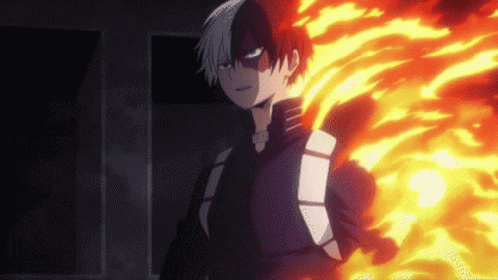 Todoroki Shoto Blazing With Fire GIF | GIFDB.com
